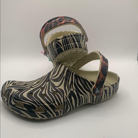 CROCS | Shoes | Crocs Classic Animal Remix Clog Bone White Black Wild ...